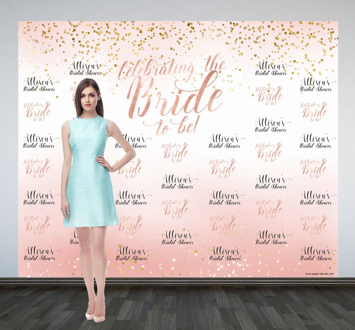 Bridal Shower Photo Backdrop Printed Custom Wedding Party | Etsy