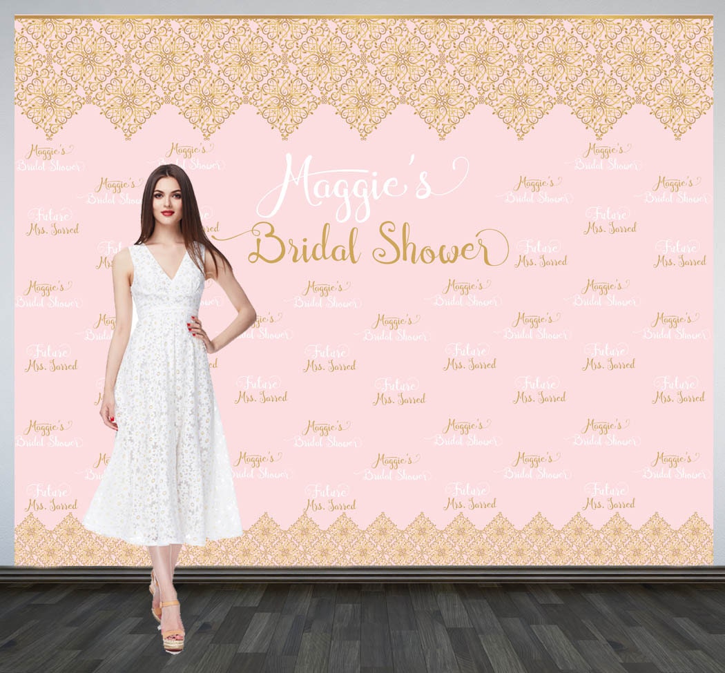 Bridal Shower Photo Backdrop Custom Wedding Party Backdrop | Etsy