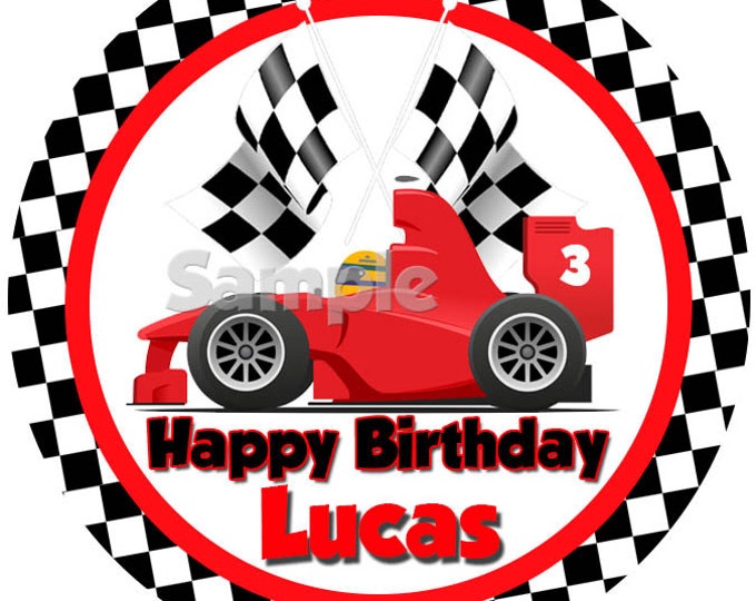 Race Car Personalized Stickers Racing Birthday Personalized - Etsy