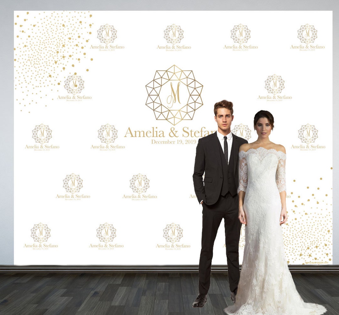 Wedding Photo Backdrop, Wedding Backdrop, Personalized Step and Repeat ...