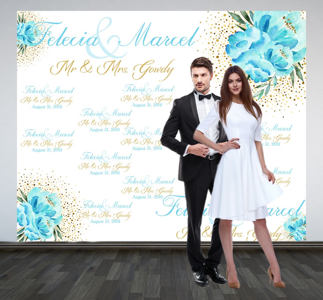 Wedding Photo Backdrop, Wedding Backdrop, Personalized Step and Repeat ...