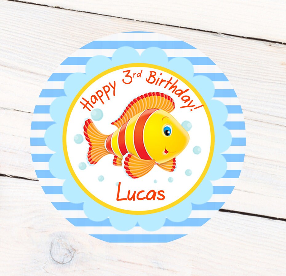 Under the Sea Labels Birthday Personalized Stickers Gift - Etsy UK