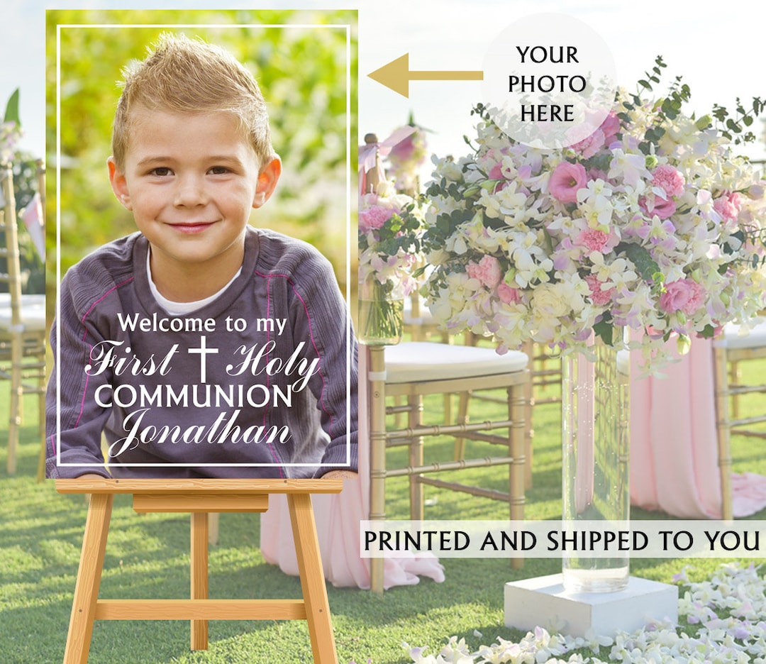 Communion Welcome Sign | My First Holy Communion Welcome Sign | Photo ...