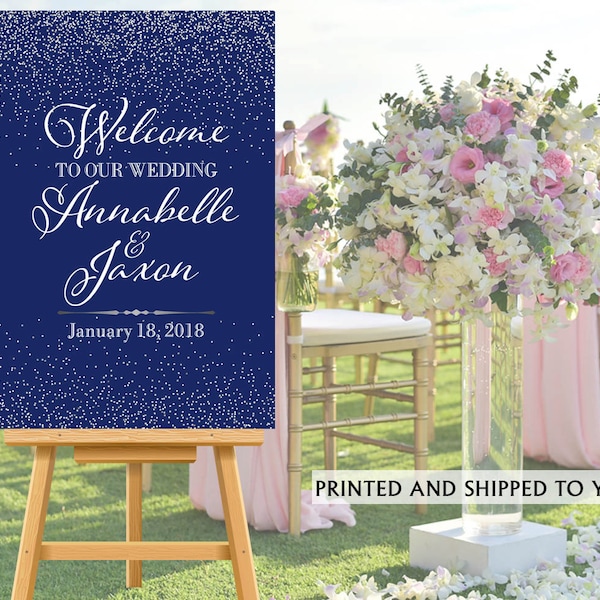 Blue Wedding Sign - Etsy