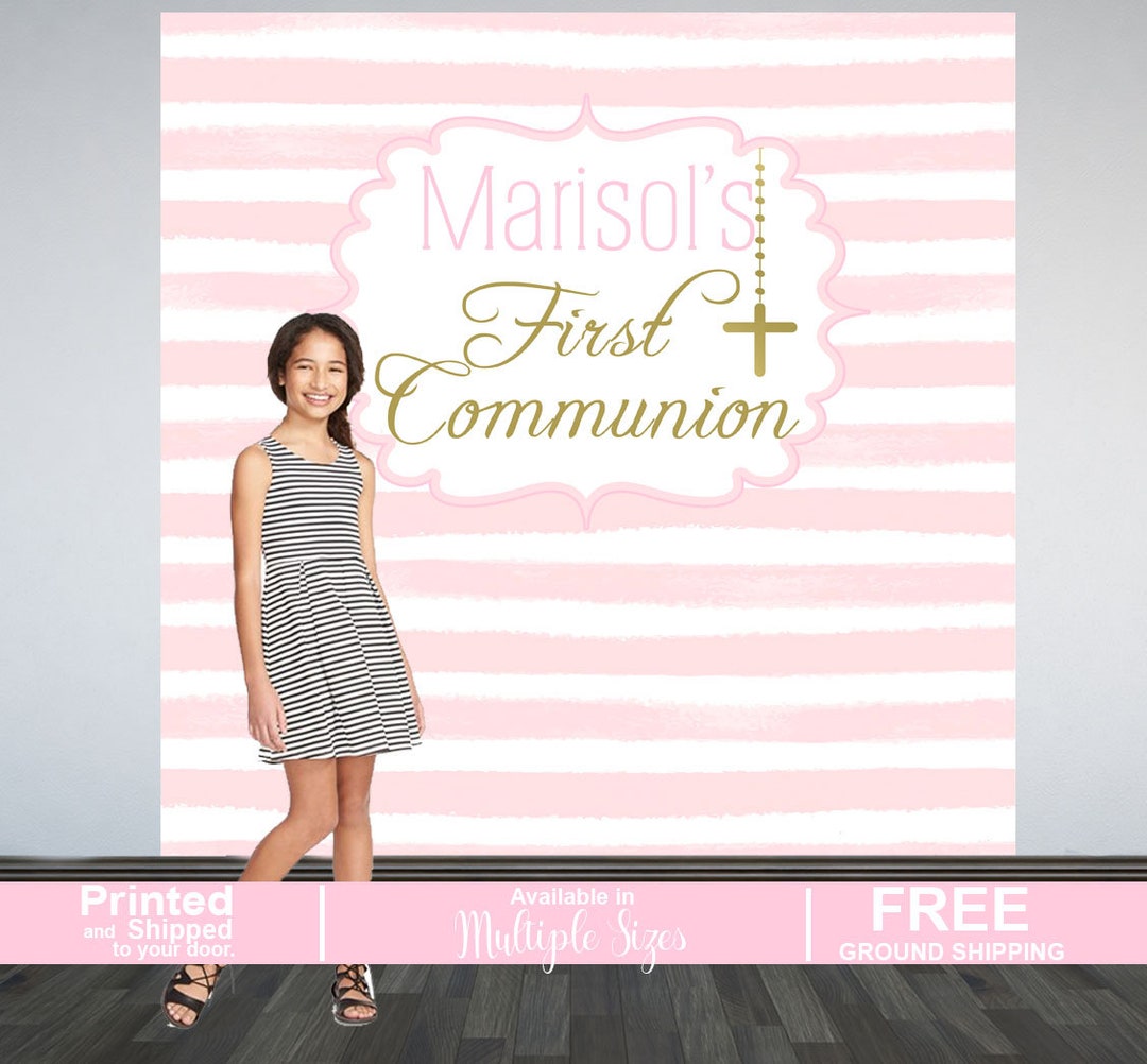 Holy Communion Photo Backdrop | Photo Booth Backdrop | First Communion ...