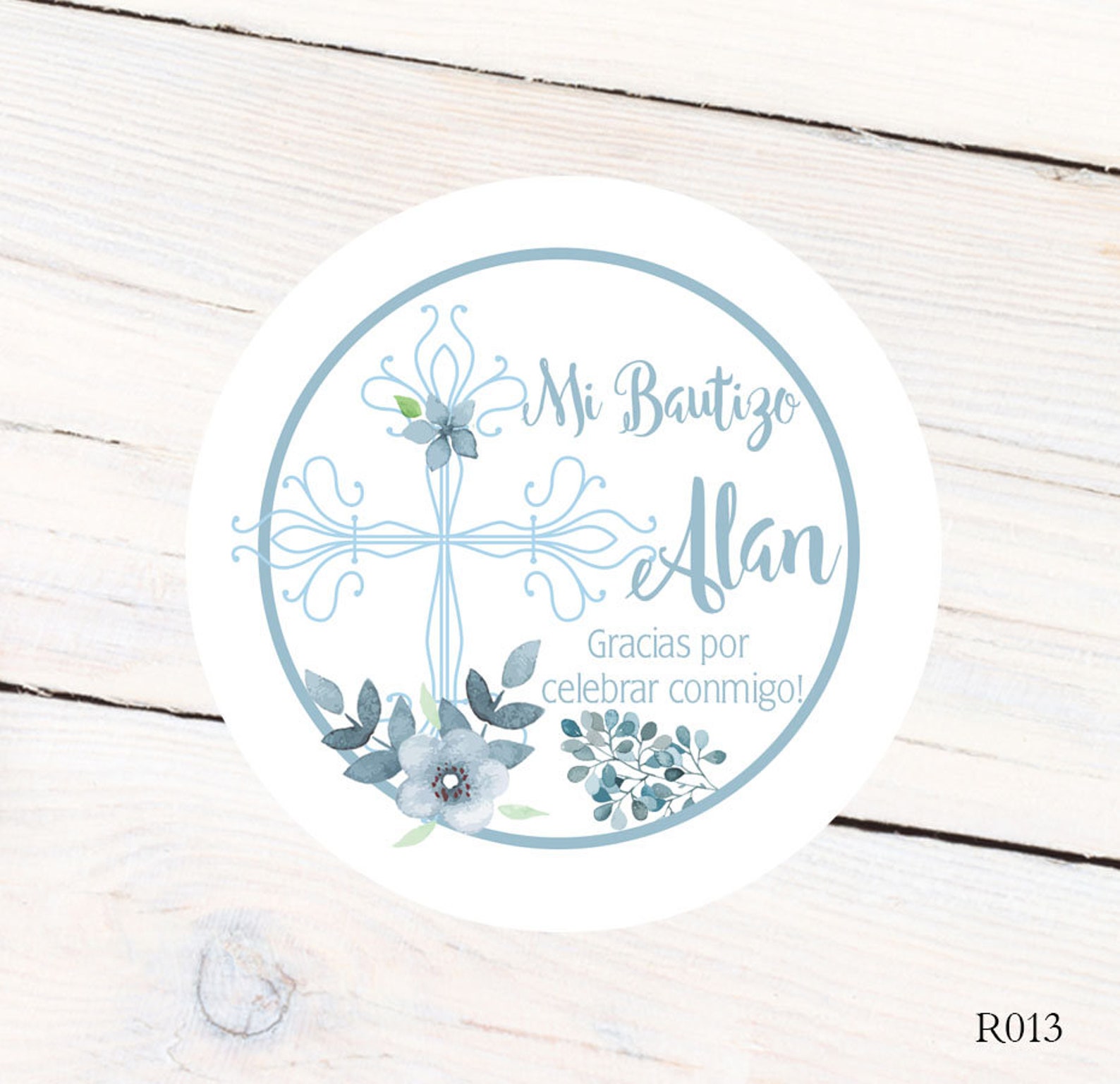 Baptism Celebration Personalized Favor Sticker Christening - Etsy