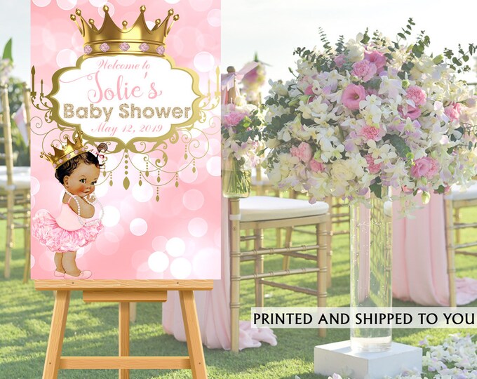 Baby Princess Welcome Sign, Welcome to the Party Sign, Little Princess ...