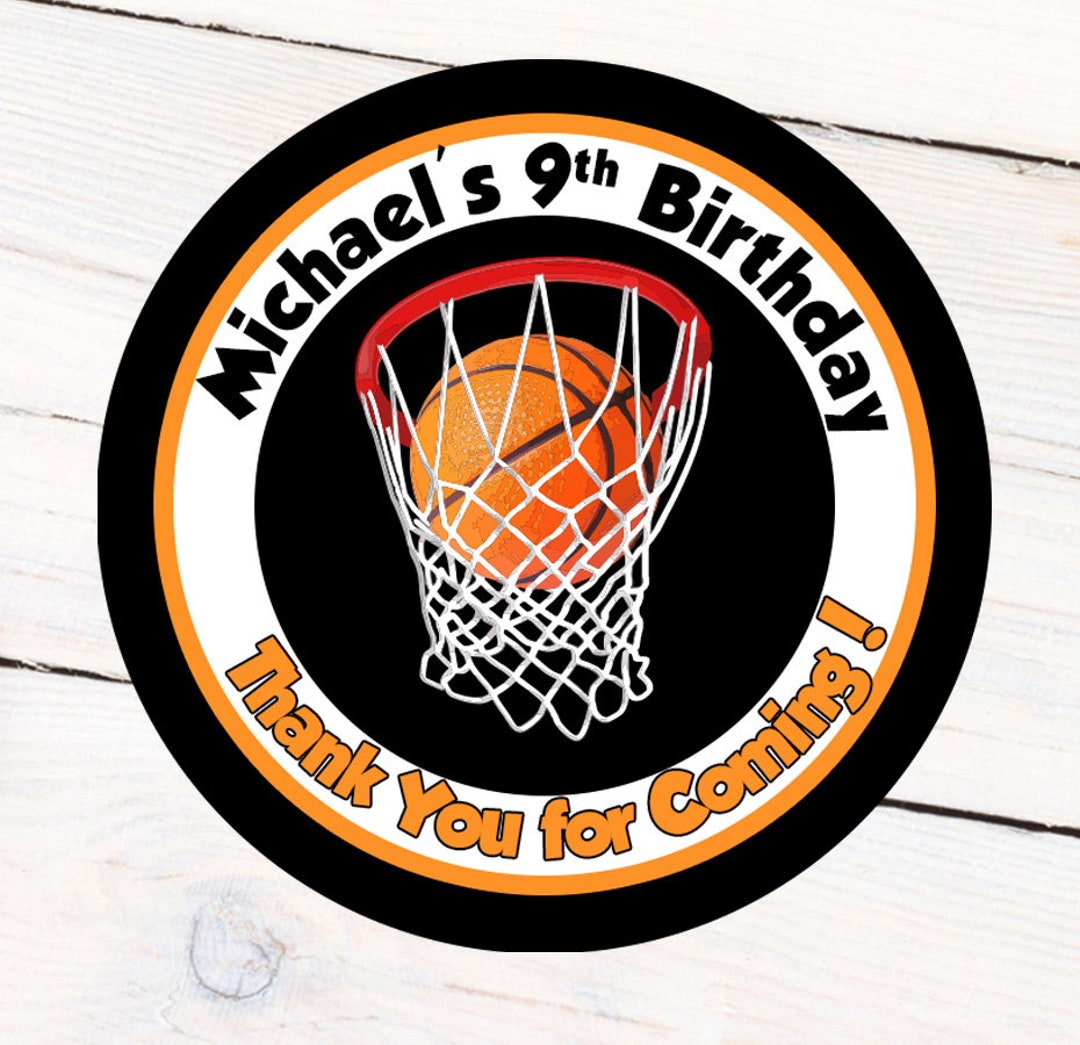 Basketball Personalized Stickers, Basket Ball Birthday Personalized ...