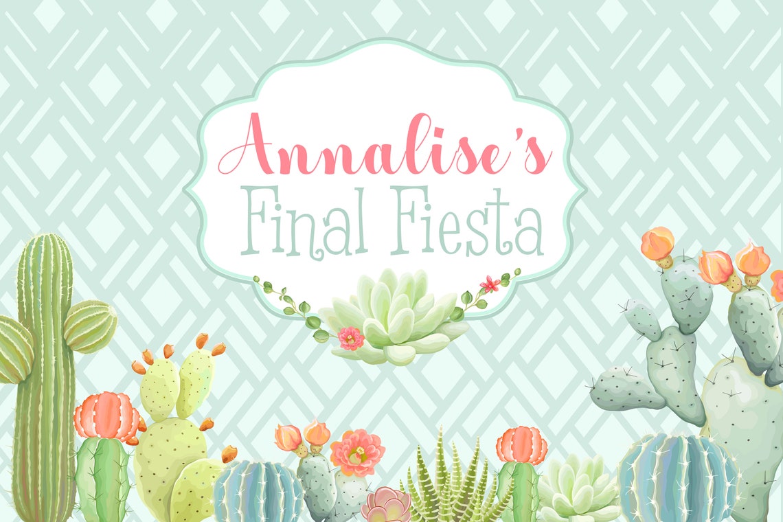 Final Fiesta Photo Backdrop Wedding Shower Cake Table - Etsy