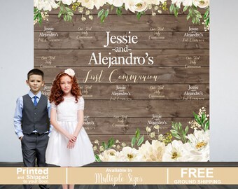 First Communion Photo Booth Backdropcommunion Step and Repeat - Etsy