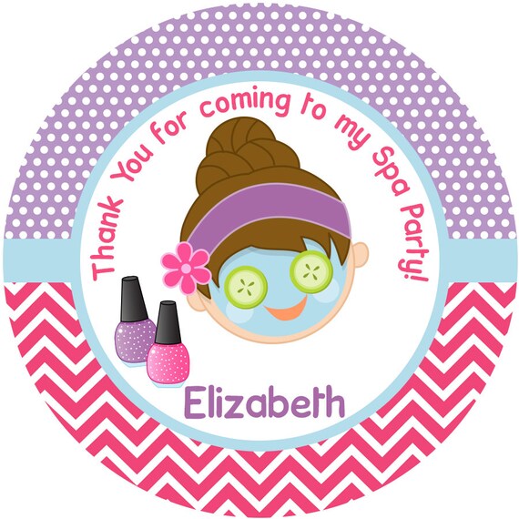 Personalized Stickers Spa Party Pamper Party Personalized | Etsy