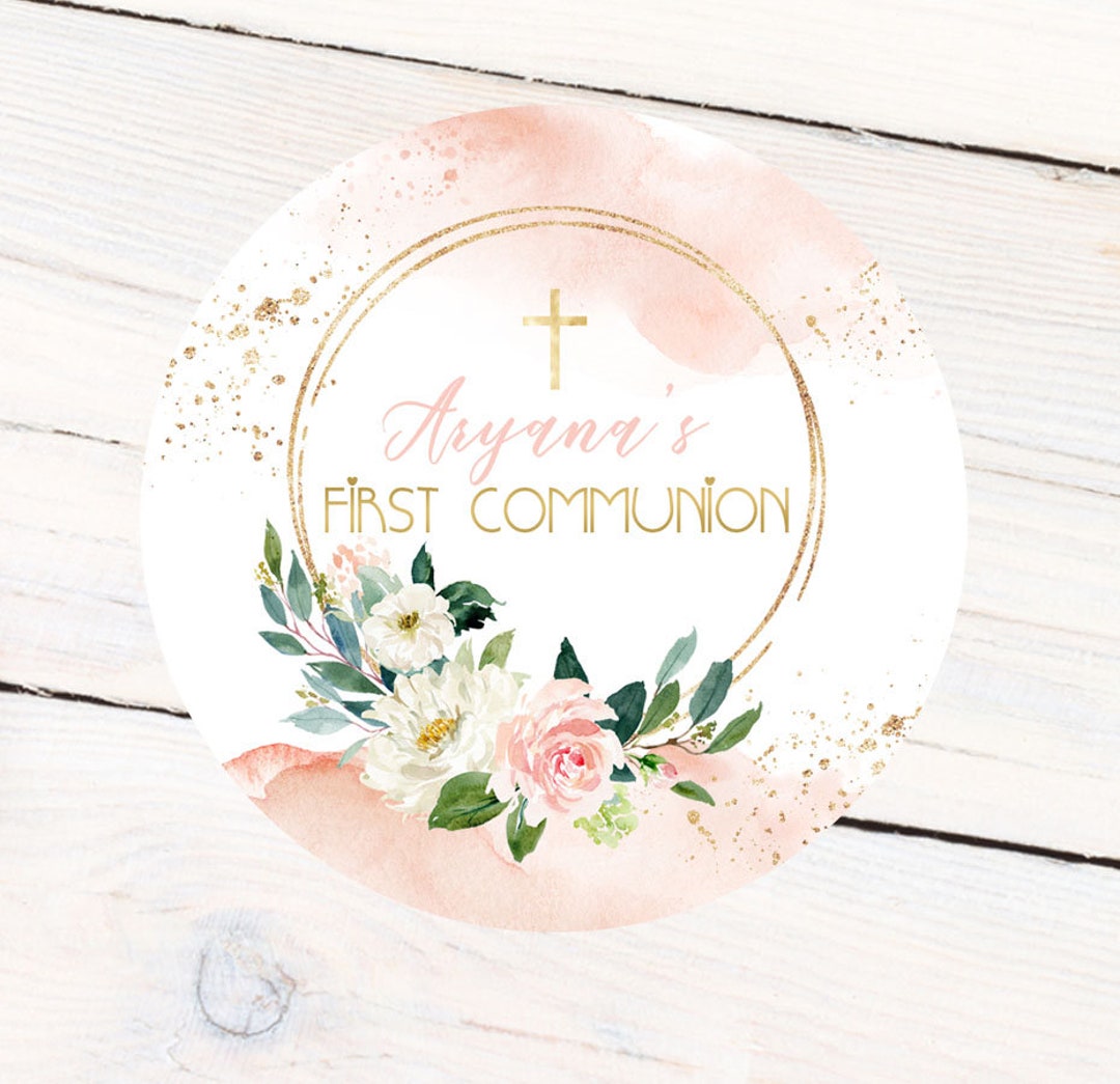 First Communion Personalized Stickers Holy Communion Personalized ...