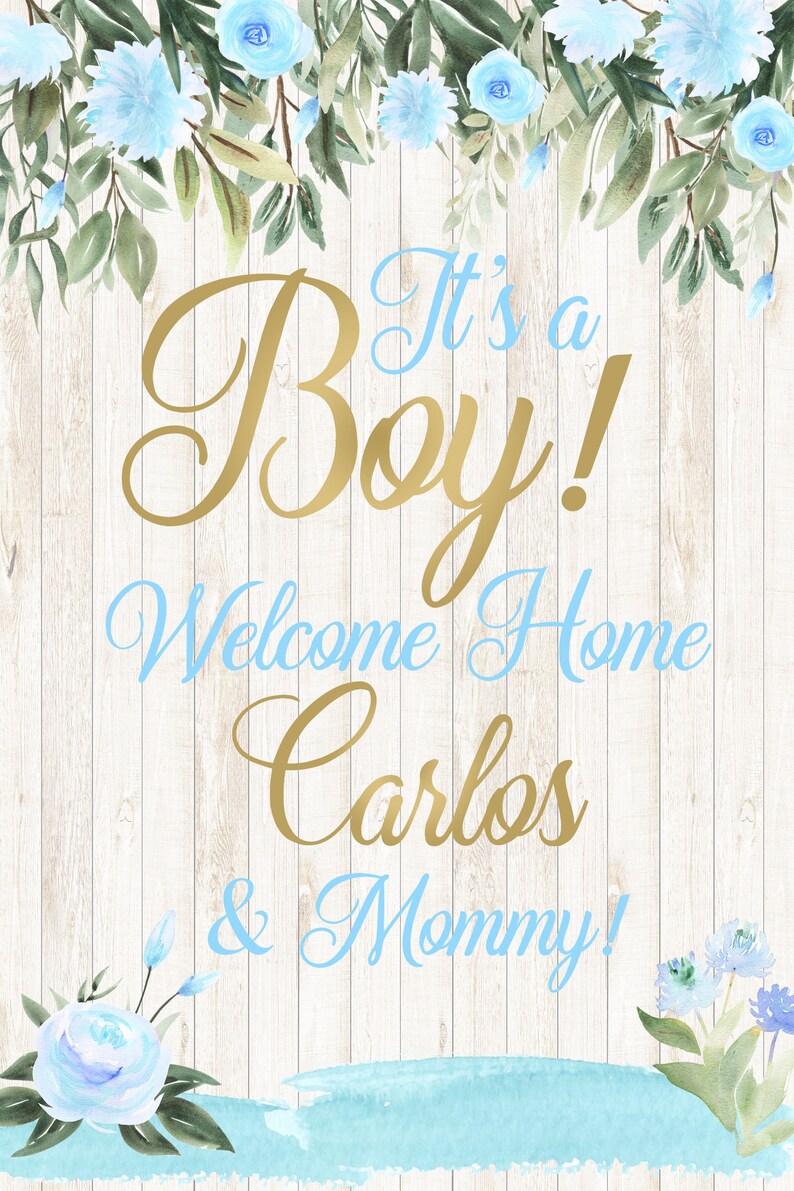 It's a Boy Yard Sign Boy Floral Yard Sign New Baby - Etsy