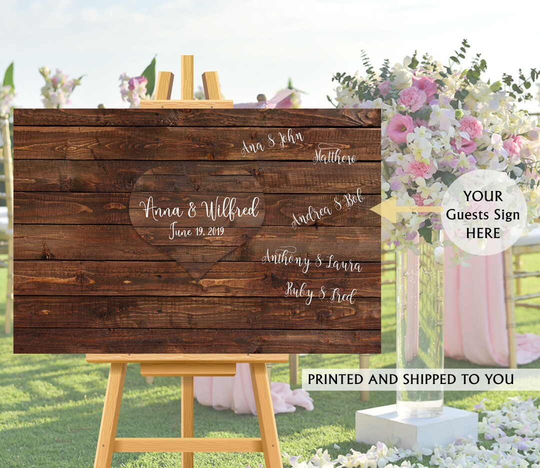 Wedding Guest Sign in Board, Wedding Guest Book Alternative Sign ...