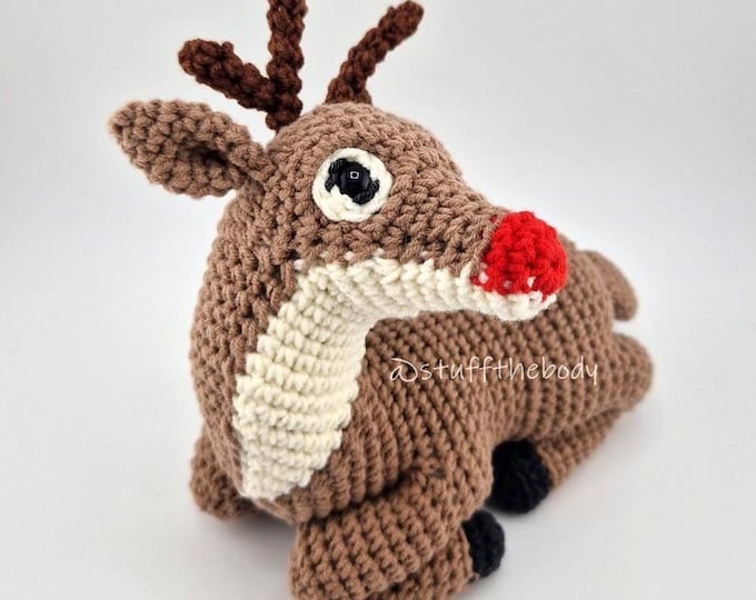 Two in One: No-sew Fawn Crochet Pattern With Rudolph the Red-nosed ...