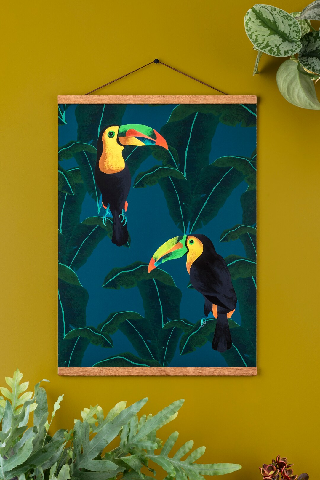 Two Toucans Art Print: Tropical Illustration, A2 Fine Art - Etsy