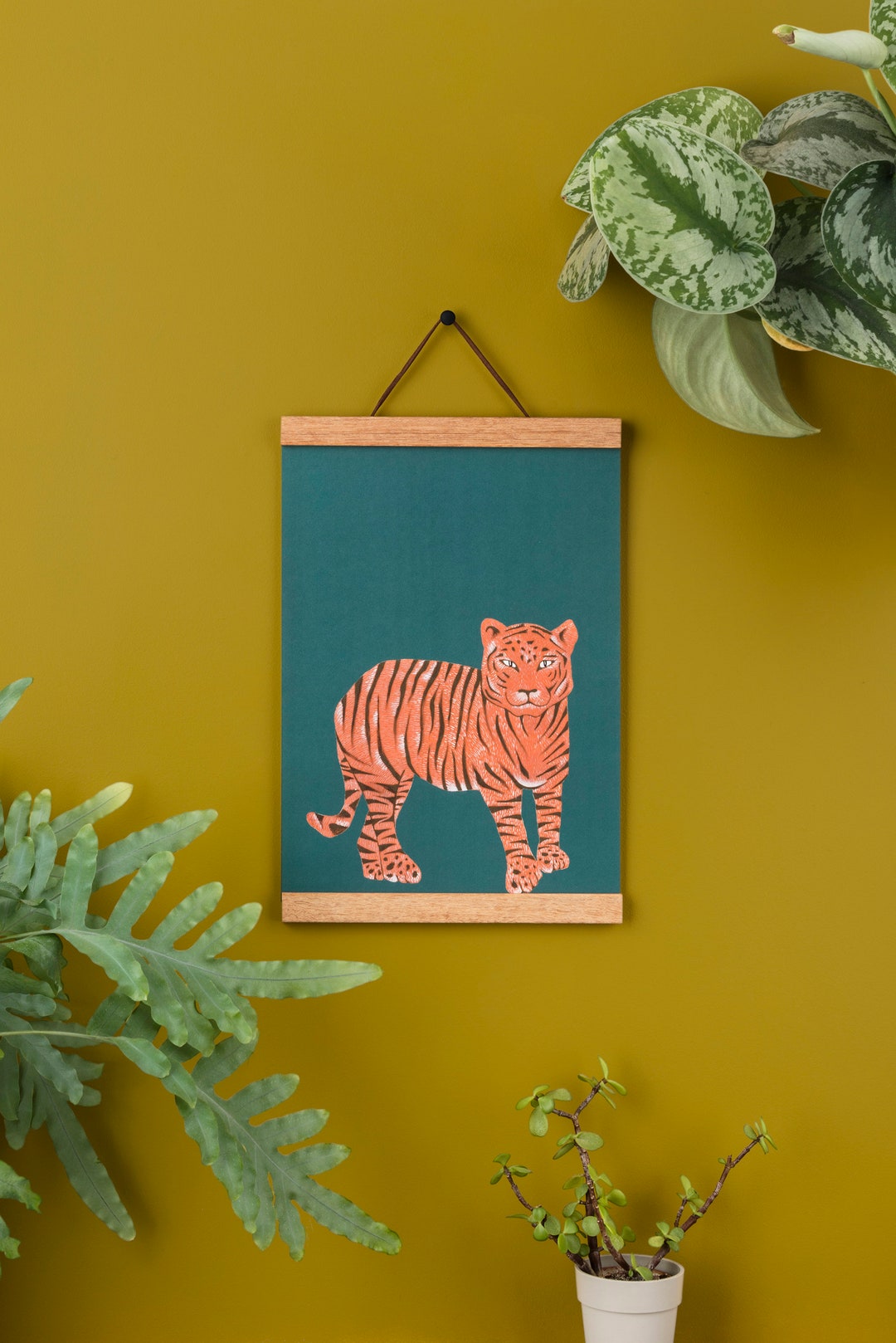 Tiger Art Print, Tiger Art, Tiger Print, Teal Tiger by Quantum - Etsy