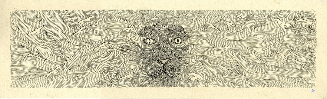 Lion Print. Lion Art Print. Lion Screen Print. Screen Print by Quantum ...