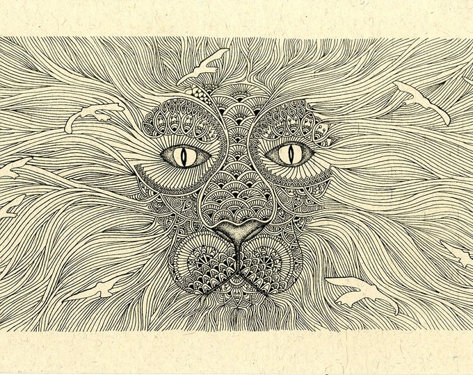 Lion Print, Zentangle Art, Lion Drawing, Art Prints, Black and White ...