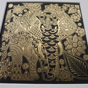 Elephant Print. Elephant Screen Print. Elephant Illustration by Quantum ...