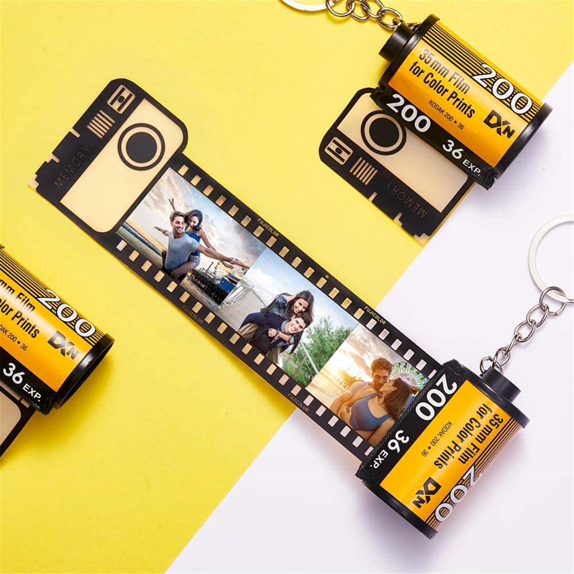 Personalized Camera Film Roll Photo Album Keychain DIY Photo | Etsy UK