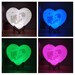 Personalization Heart Moon Lamp Night Light 3D Print Moonlight Moon ...