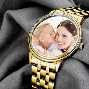 Personalized Photo Watches Custom Image & Name Wrist Watch for Couple ...