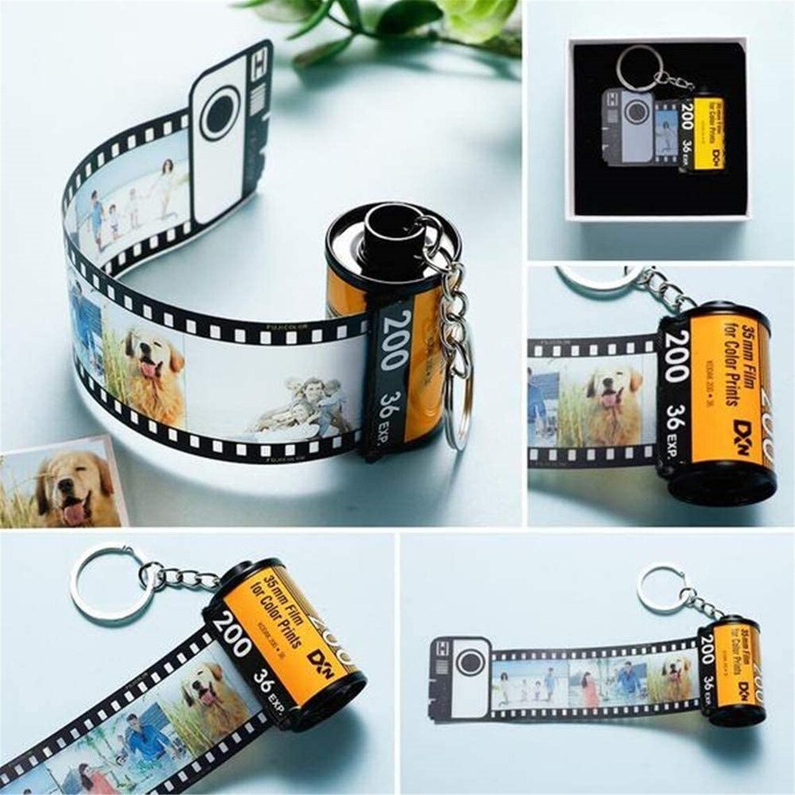 Personalized Camera Film Roll Photo Album Keychain DIY Photo - Etsy