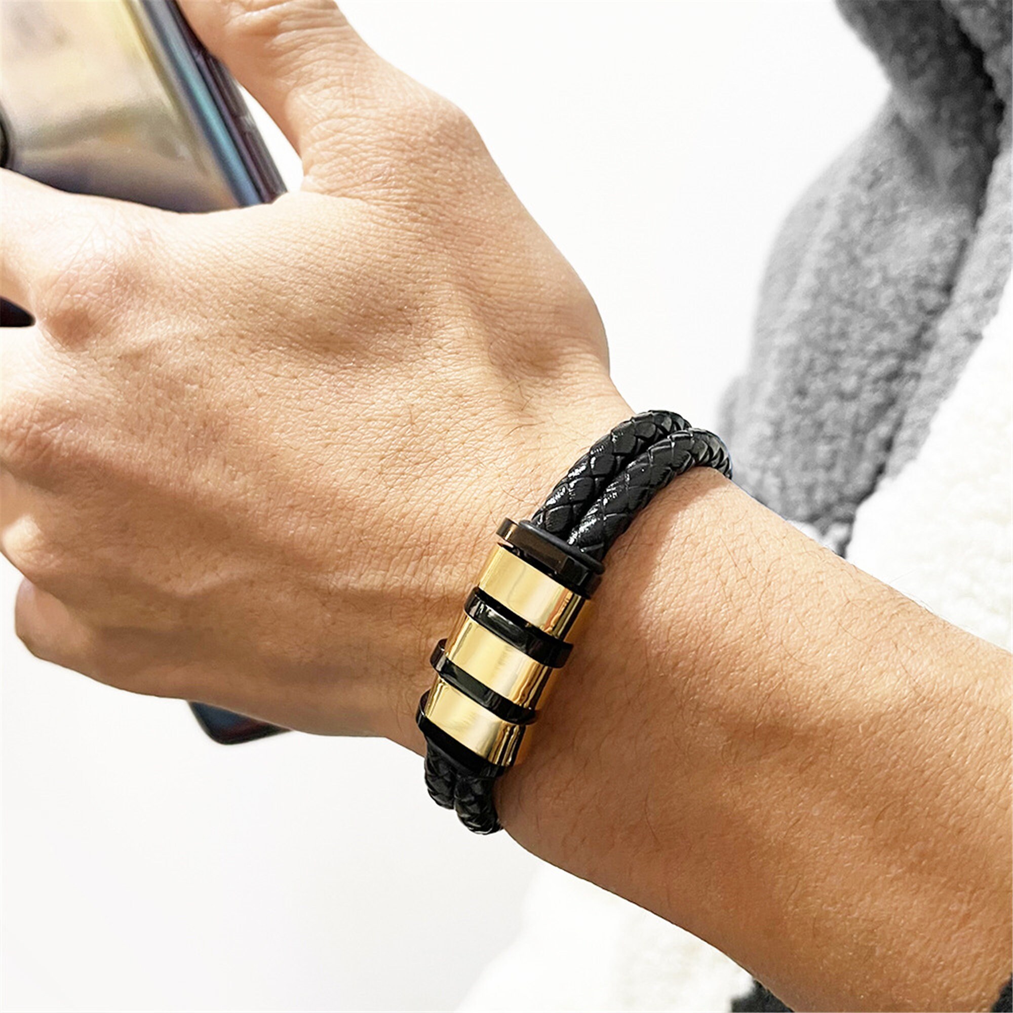 Personalized Family Names Men Bracelet with Custom Engrave | Etsy