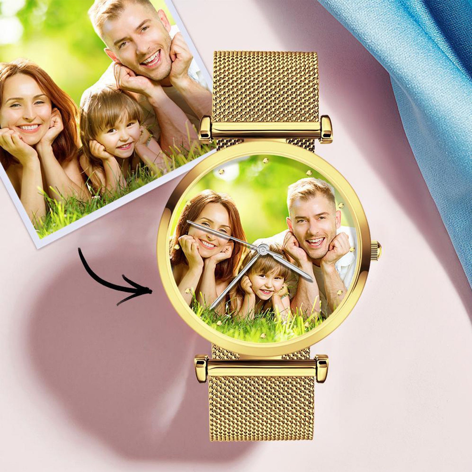 Personalized Photo Watch Custom Photo Name Watch Milanese - Etsy