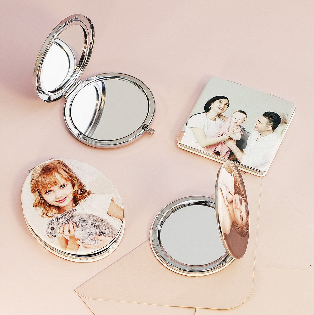 Custom Photo Compact Mirror, Personalized Image Pocket Mirror ...