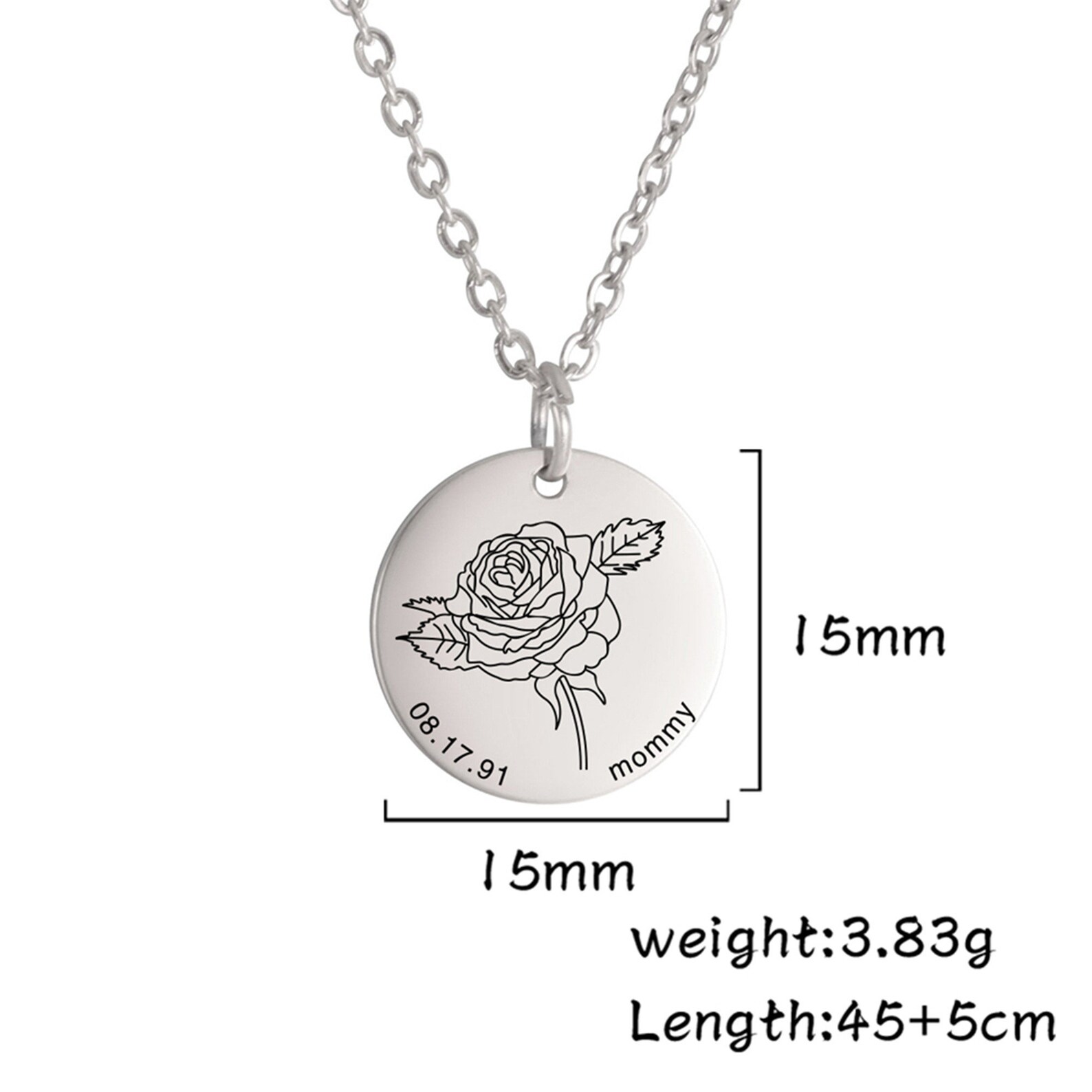 Personalized Fingerprint Tags Necklace Custom Initial Tags Pendant Name ...