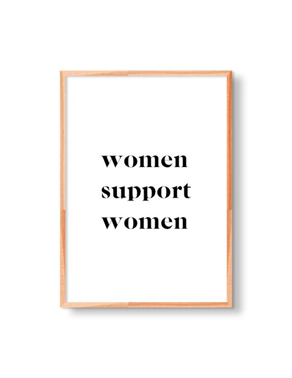Women Support Women Feminist Art Home Decor Modern Art | Etsy