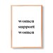 Women Support Women | Feminist Art | Home Decor | Modern Art | Minimal ...