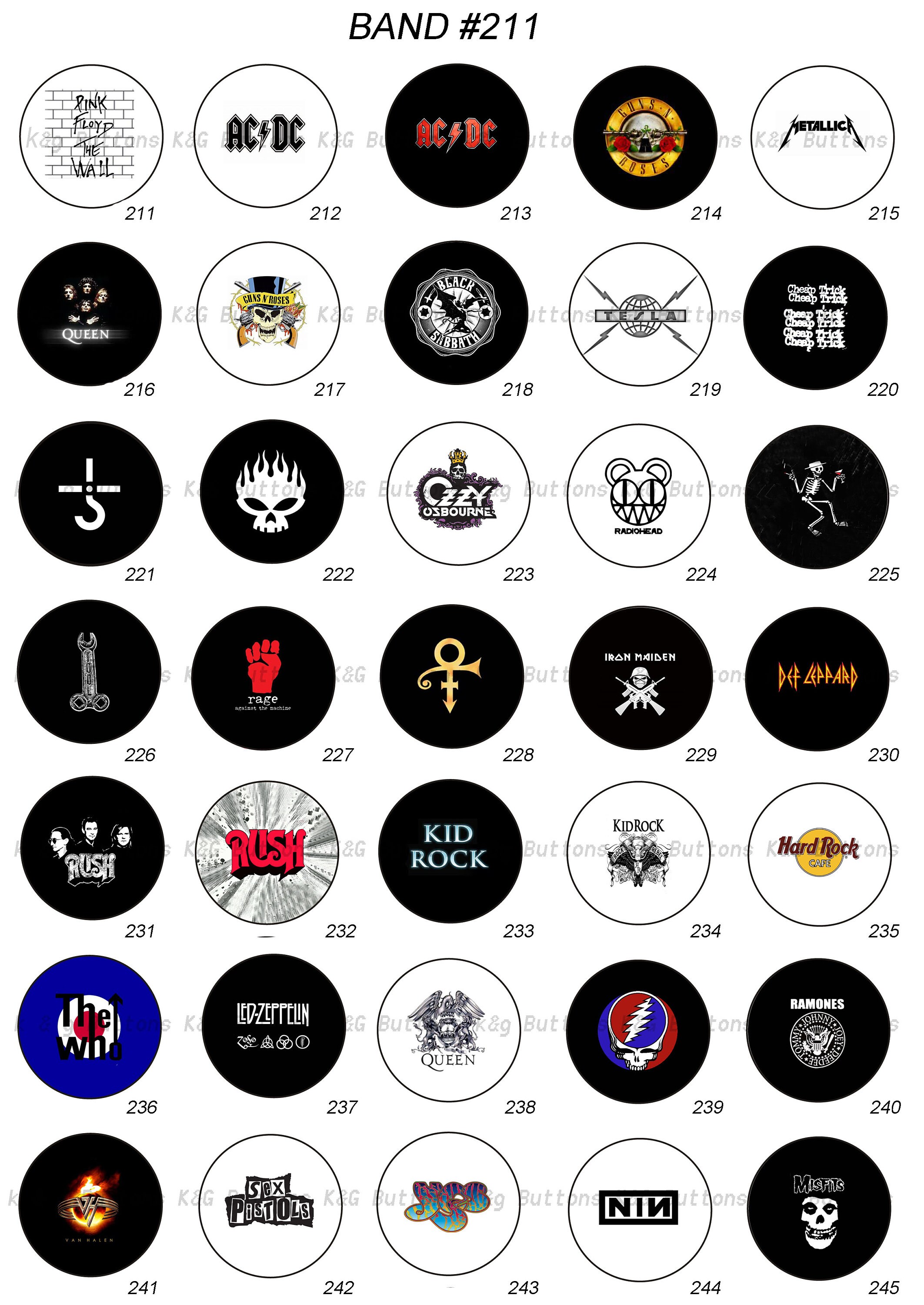 1 inch designs on buttons | Etsy