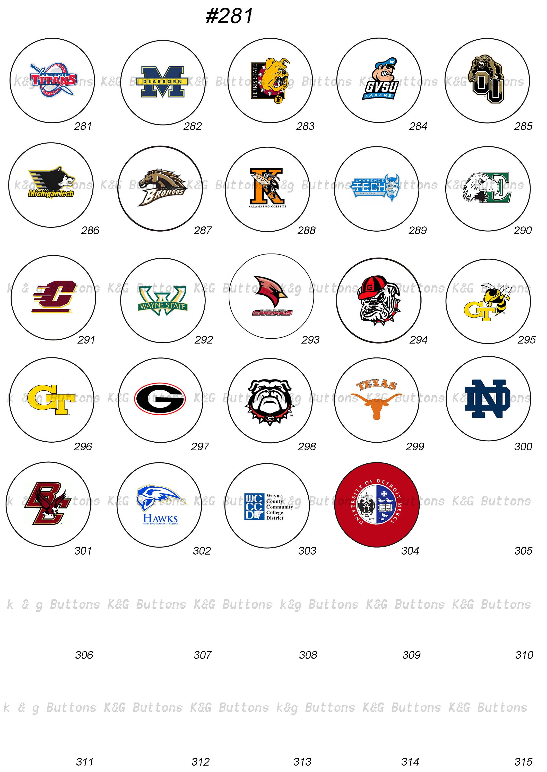 1 inch designs on buttons | Etsy