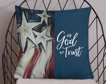 In God We Trust Vinyl Decor Star With USA Flag Silhouette - Etsy