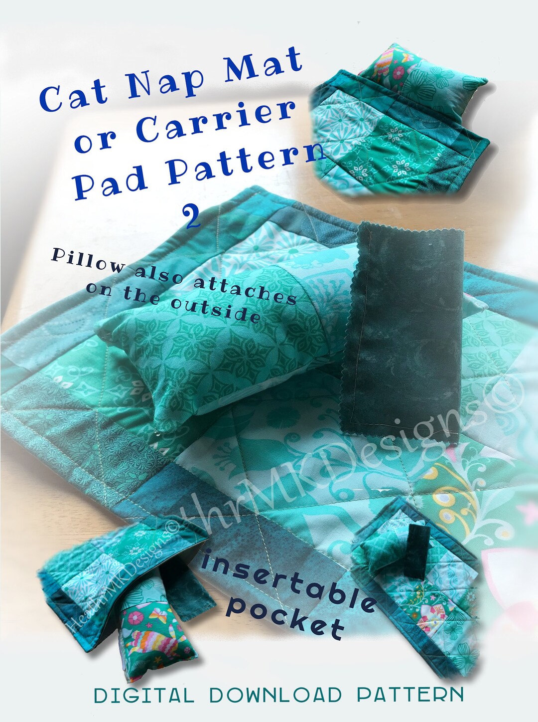 Cat Mat or Crate Pad Digital Pattern; Size 20x 13 Pet Mat. Easy to Make ...