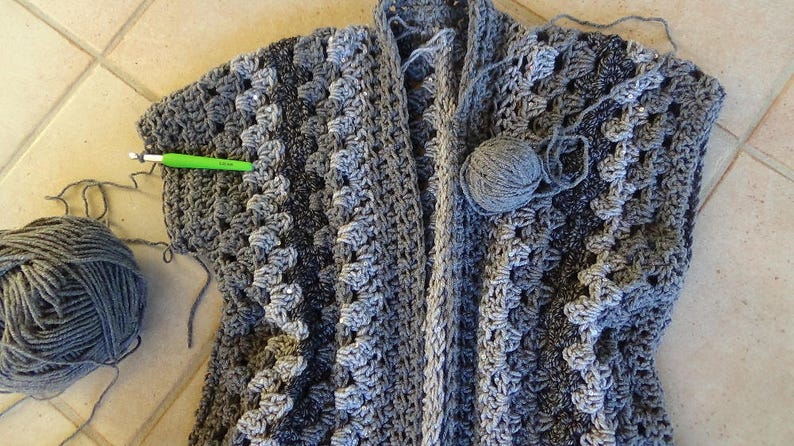 CROCHET PATTERN - Chunky Warm Cardigan - Crochet Pdf Pattern-adult Size ...