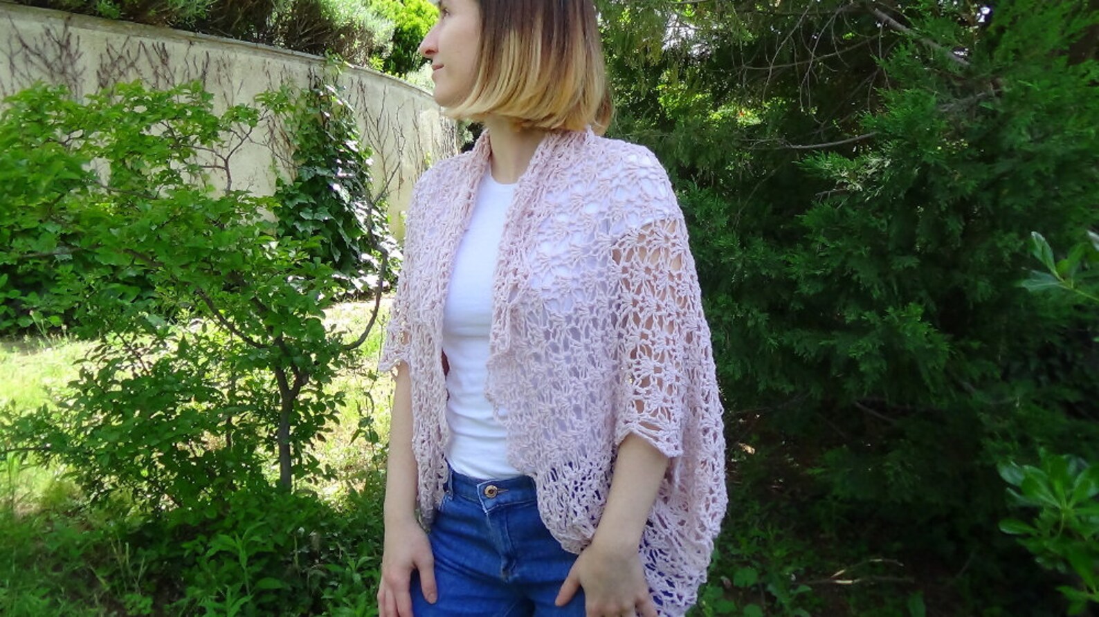 CROCHET PATTERN — Lacy Shrug — Crochet Summer Shrug — Easy Pattern — 10 ...