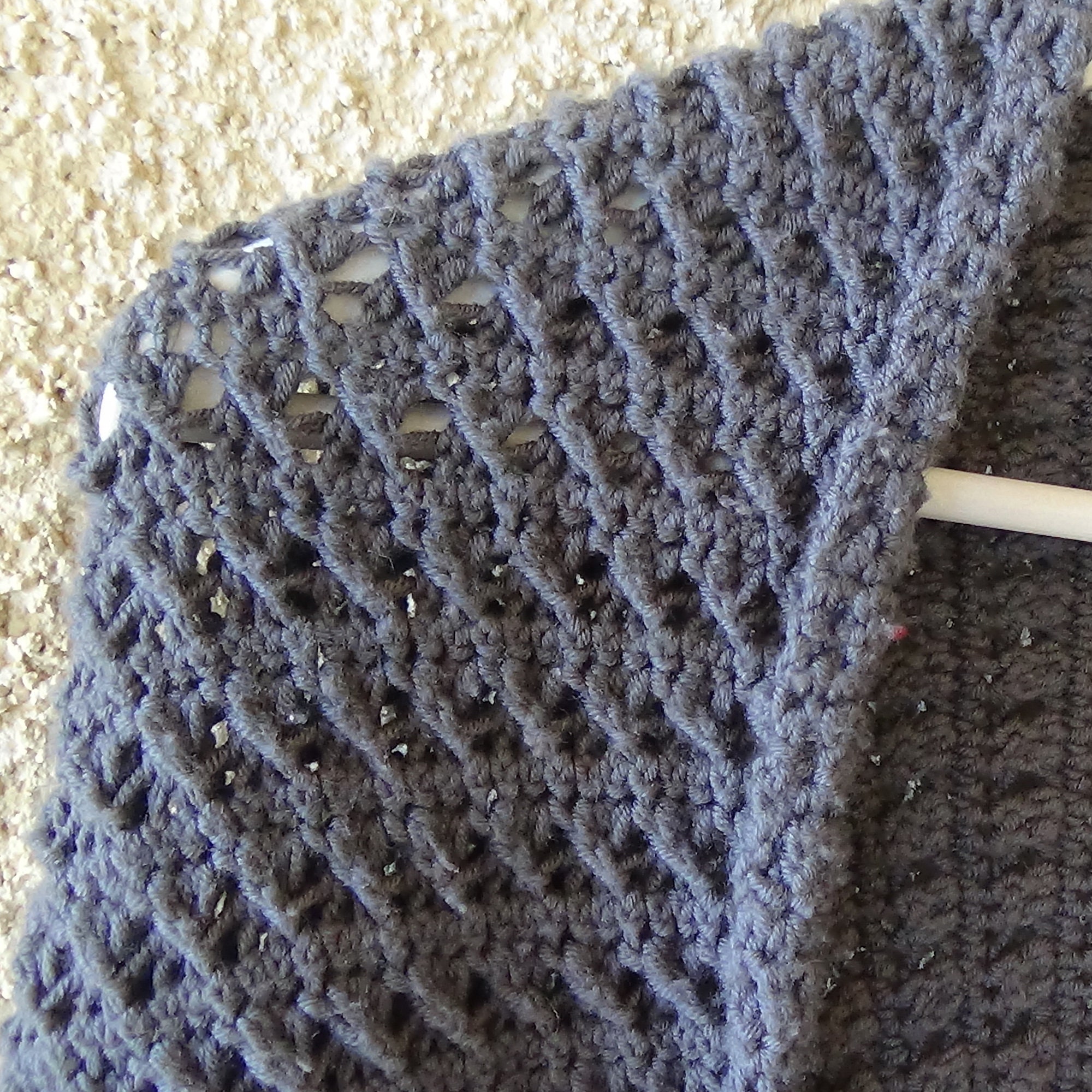 CROCHET Pattern-the Charcoal Pocket Shawl, Instant PDF Download, One ...