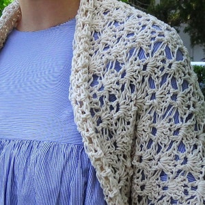 CROCHET PATTERN — Lacy Shrug — Crochet Summer Shrug — Easy Pattern — 10 ...
