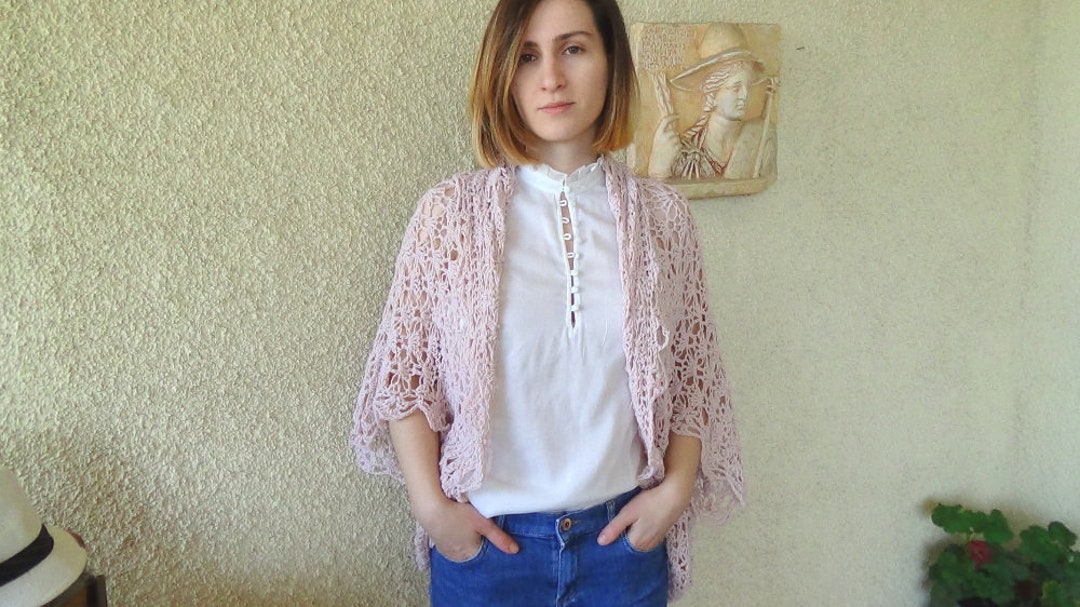 CROCHET PATTERN — Lacy Shrug — Crochet Summer Shrug — Easy Pattern — 10 ...