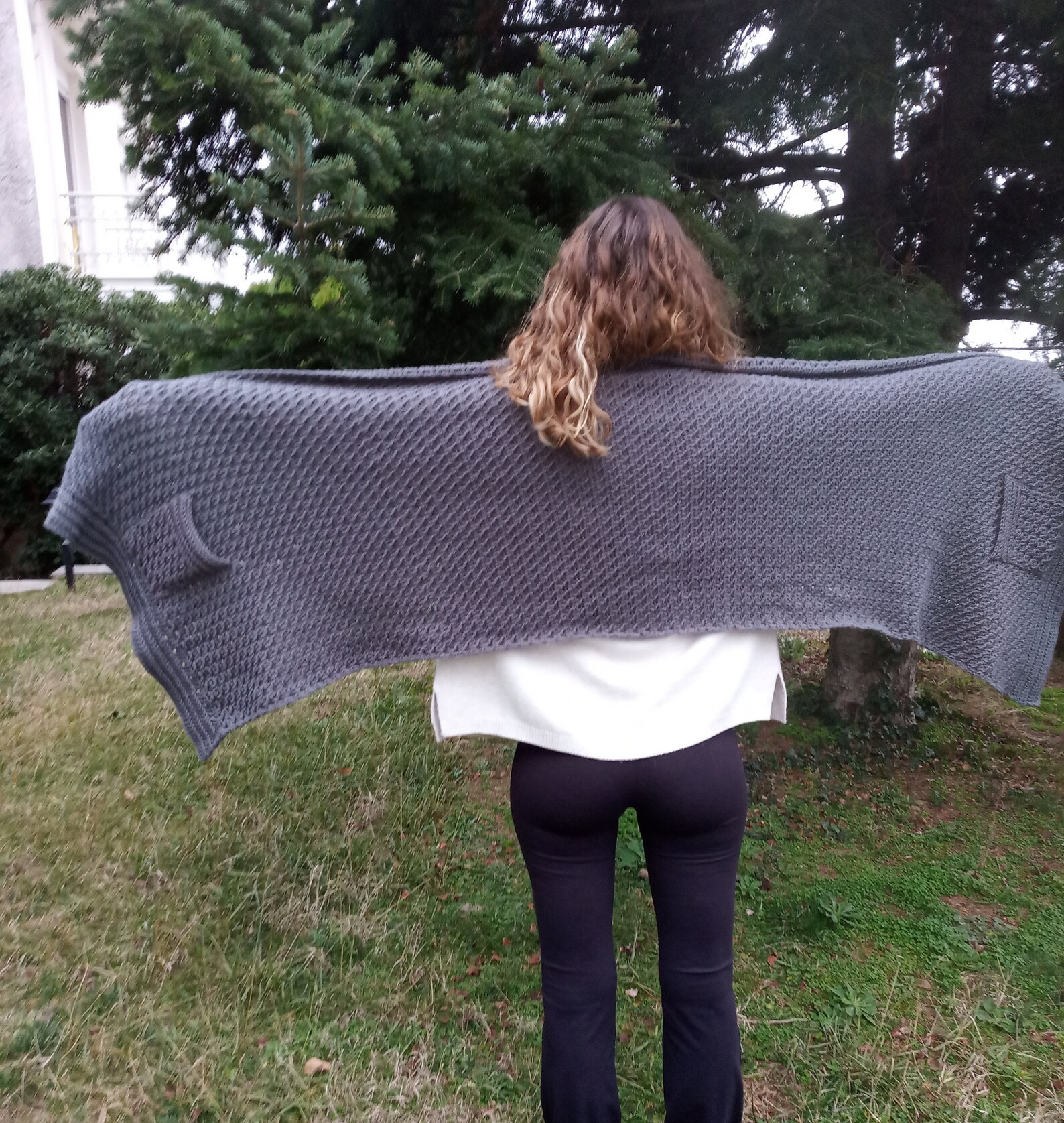 CROCHET PATTERN-The Charcoal Pocket Shawl Instant PDF | Etsy