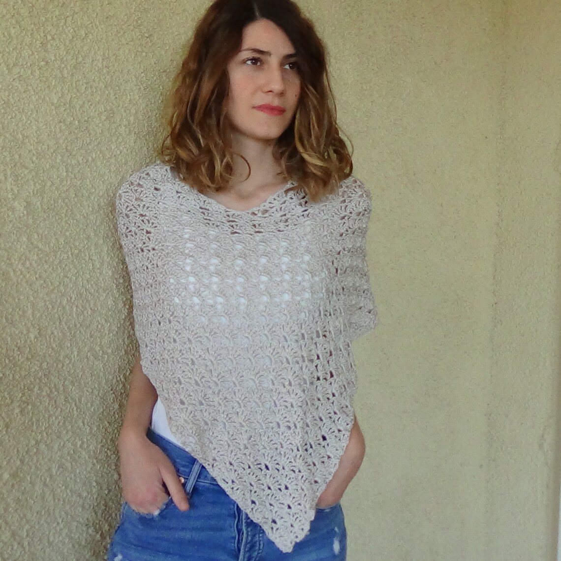 CROCHET PATTERN Wavy Lacy Shawl Crochet Summer Gift Easy - Etsy