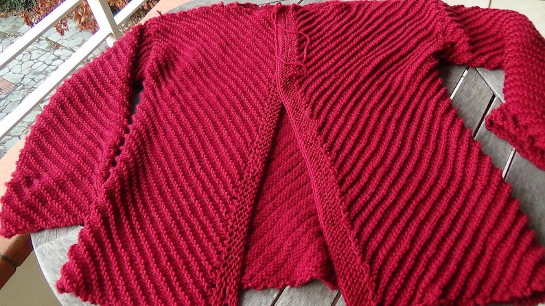 KNITTING PATTERN The Bordeaux Cardigan easy simple | Etsy