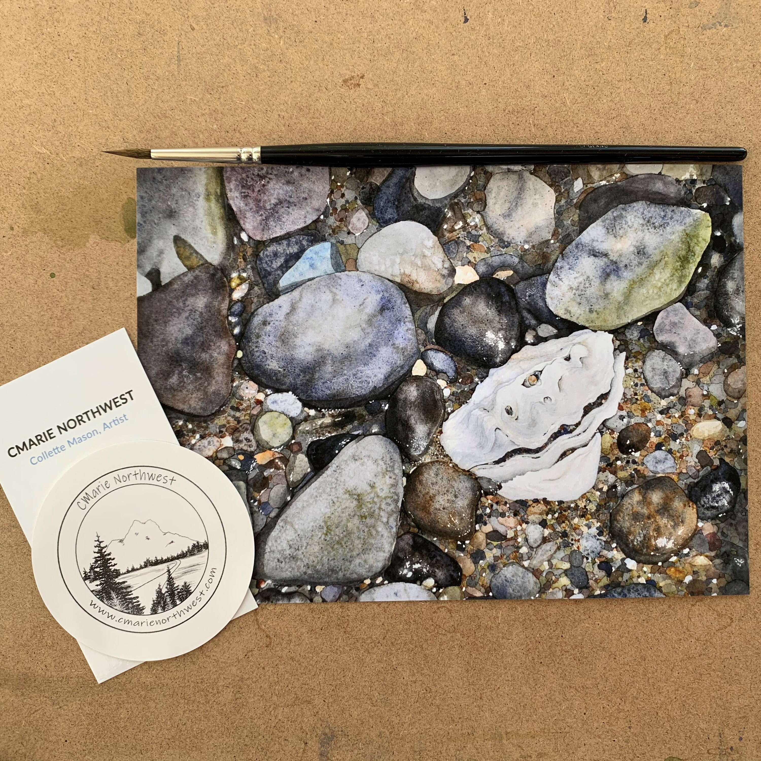 The Oyster PNW Watercolor Art Giclee Print multiple sizes | Etsy