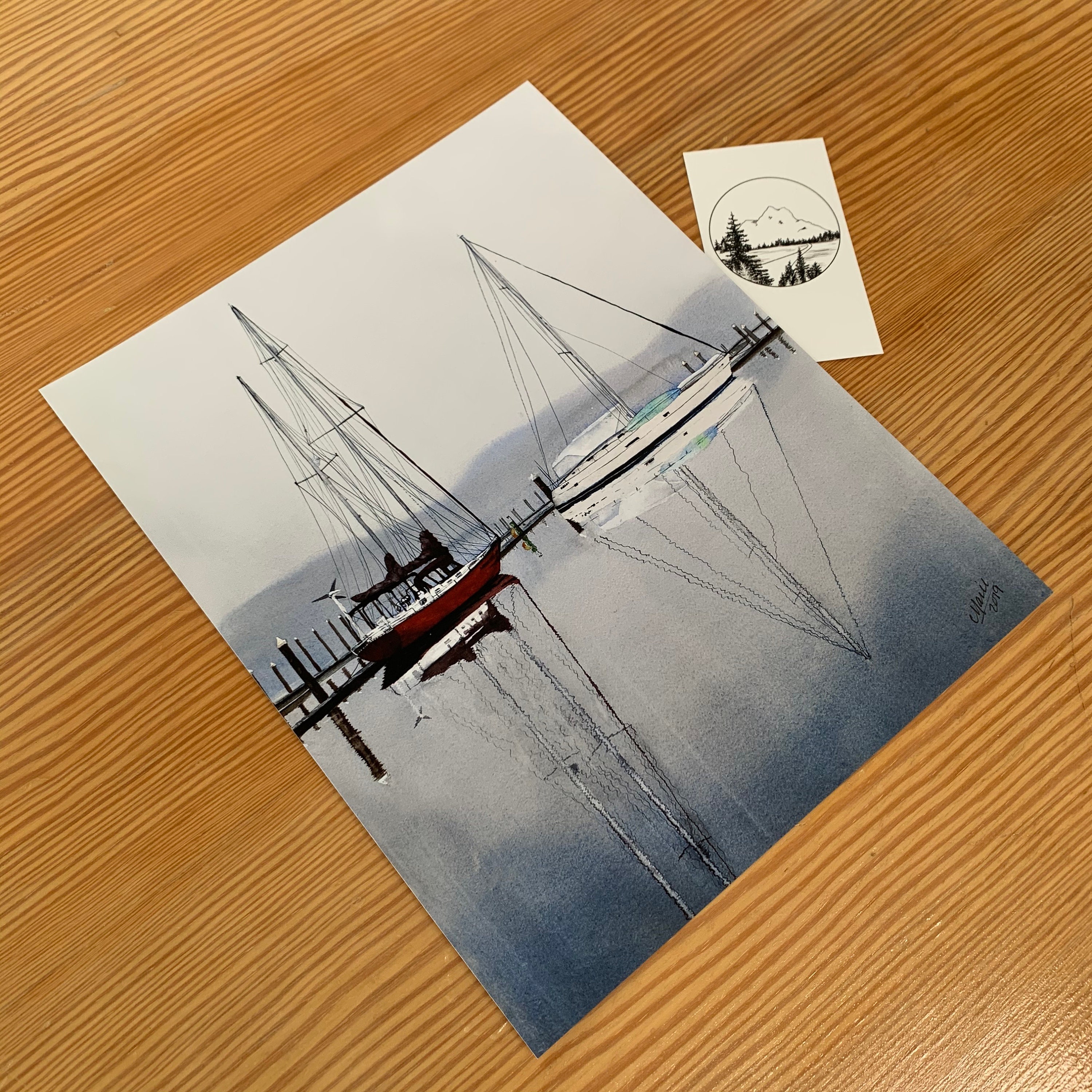 PNW Morning Watercolor Giclee Print | Etsy