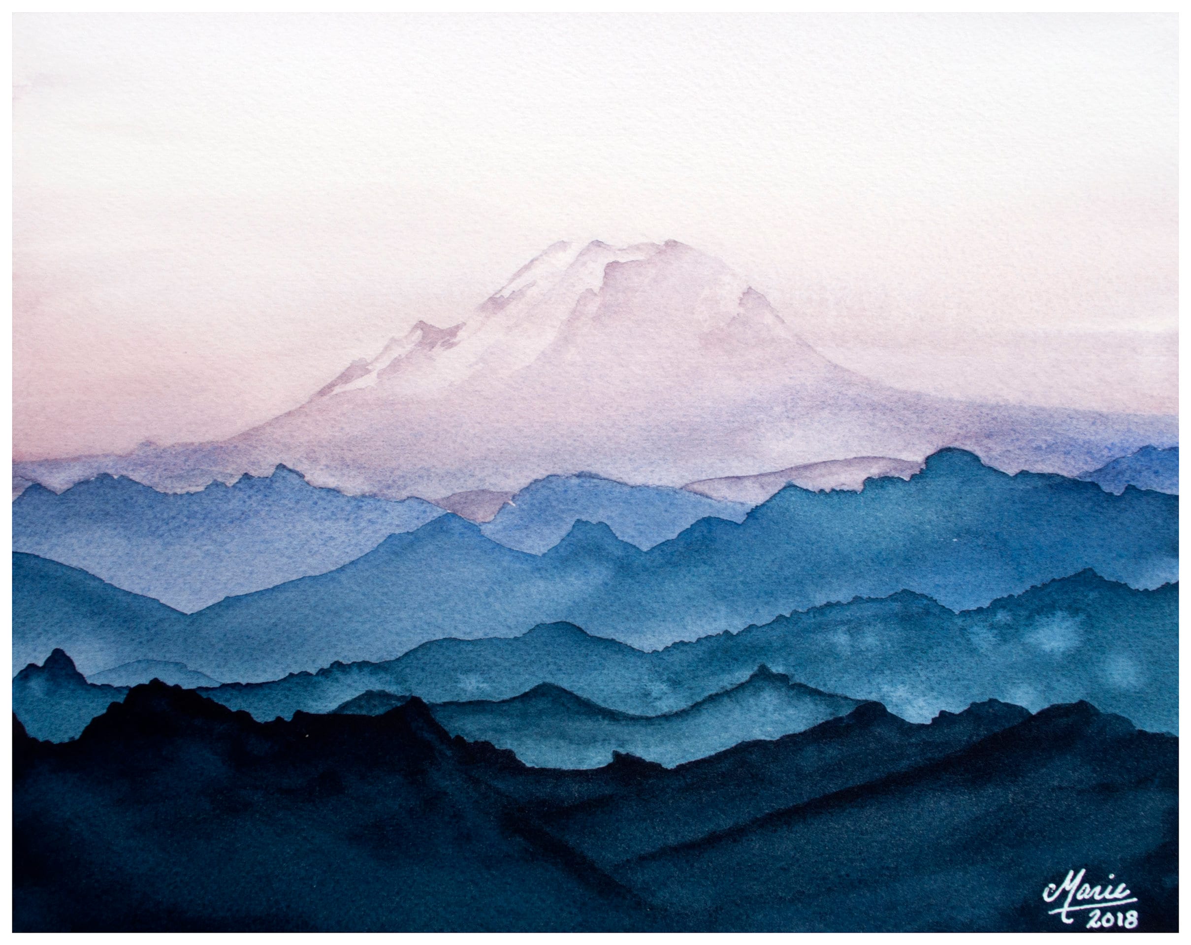 Watercolor Mountains