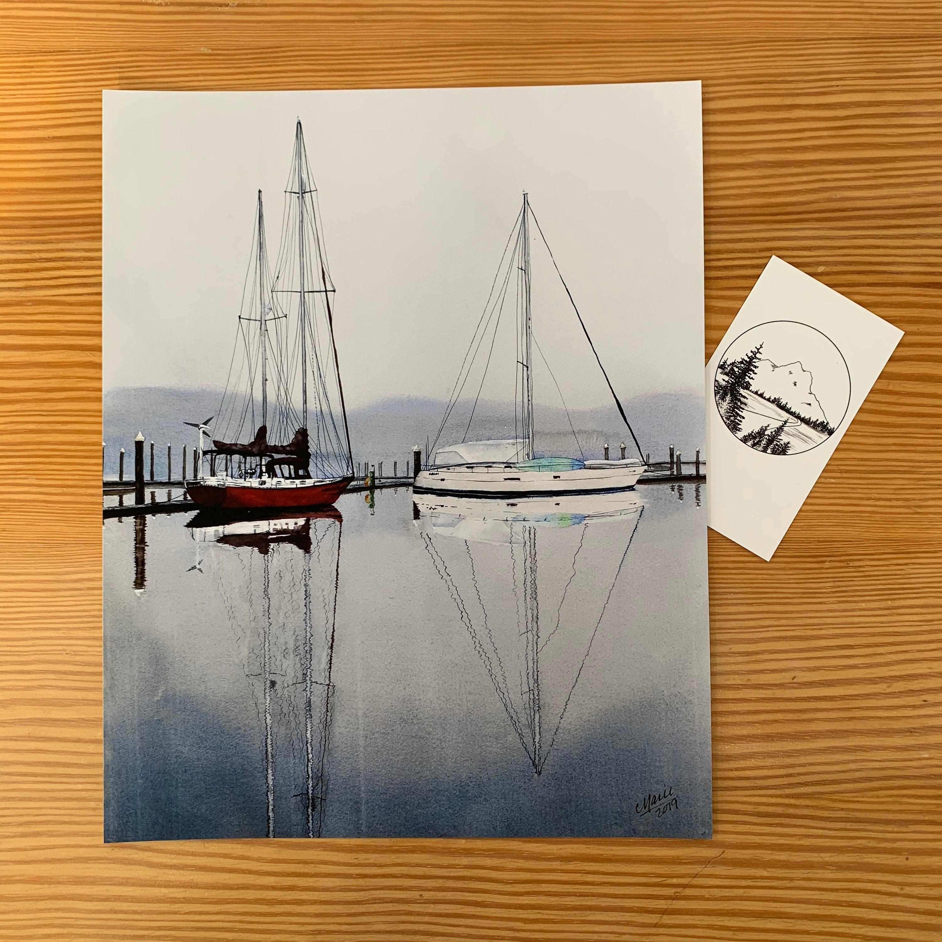 PNW Morning Watercolor Giclee Print | Etsy